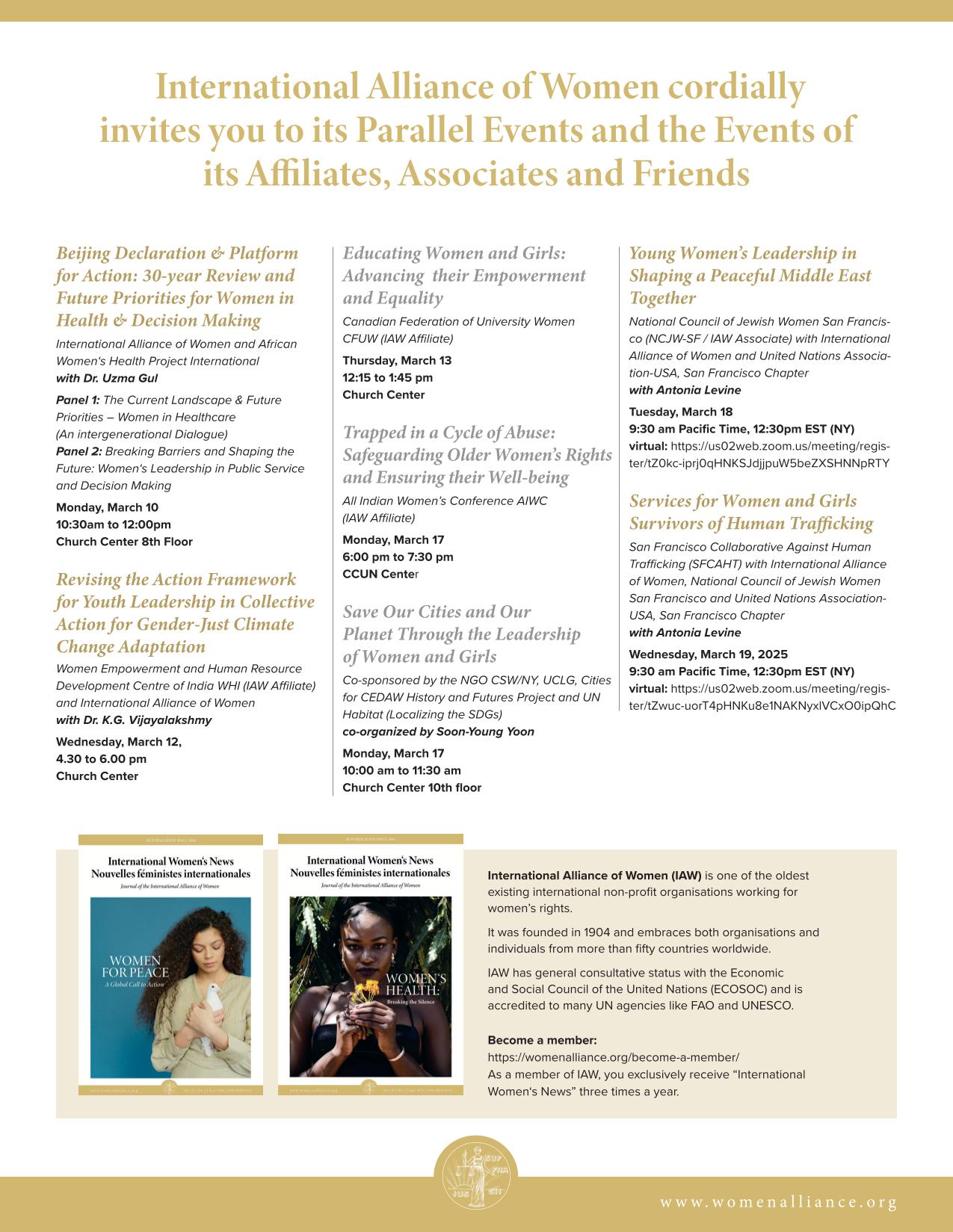 Important Updates on the Preparations for the CSW69 - International ...
